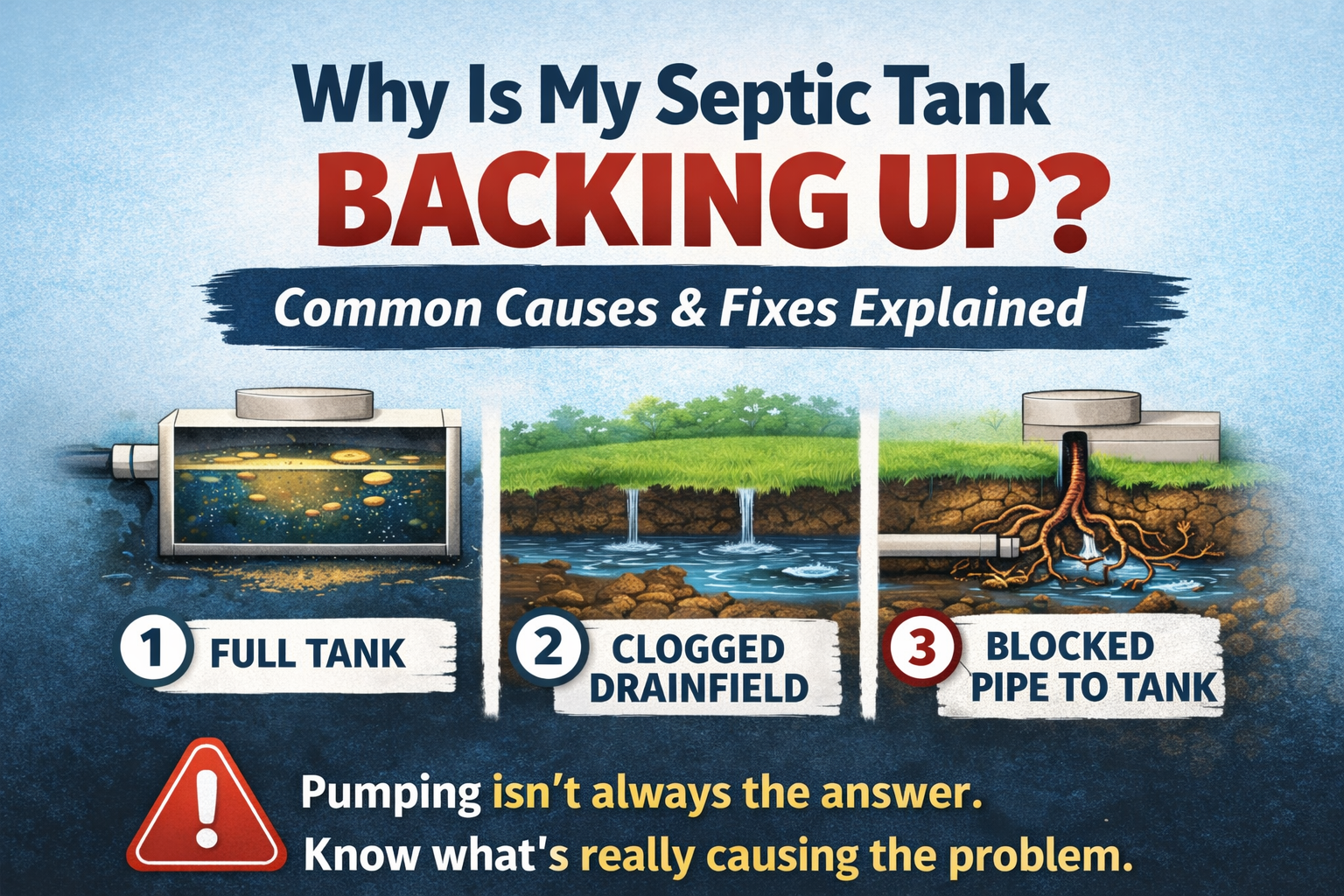Why Is My Septic Tank Backing Up? (And How to Fix It) – SeptiCorp